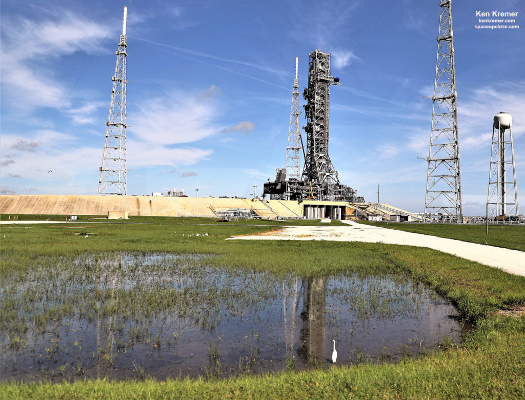 NASA SLS Mobile Launcher Rolls Back to KSC Pad 39B after Sheltering ...