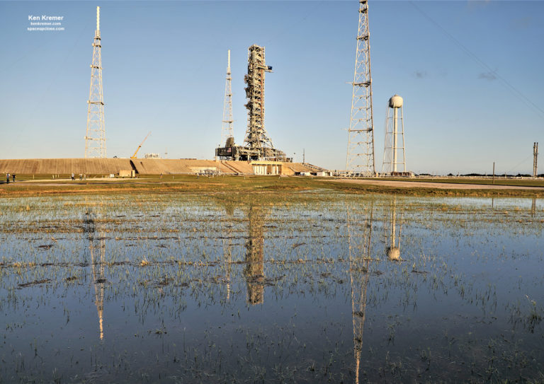 Kennedy Completes Final Water Flow Test at Pad 39B for SLS Artemis Moon ...