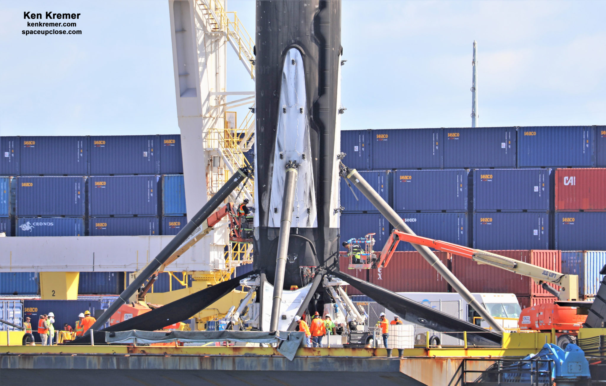 3x Recovered SpaceX Falcon 9 Returns to Port Canaveral From SpaceX ...
