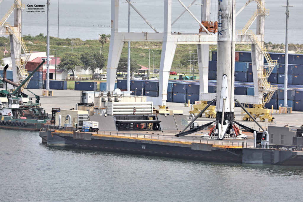 Recovered SpaceX Booster from GPS Launch Returns to Port Canaveral for ...