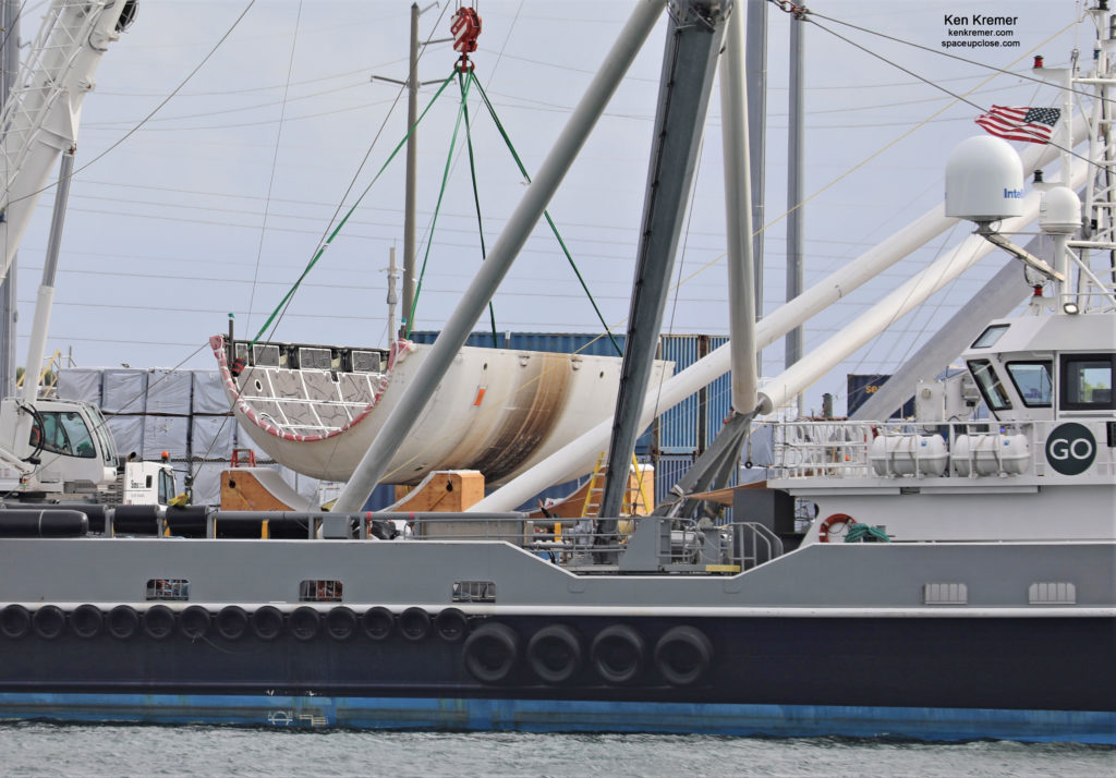 SpaceX Duo of Payload Fairings Caught by Boats from Korean Satellite ...