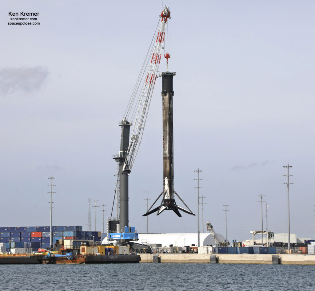 2nd Recovered SpaceX Falcon 9 in 2 Days Returns to Port Canaveral ...