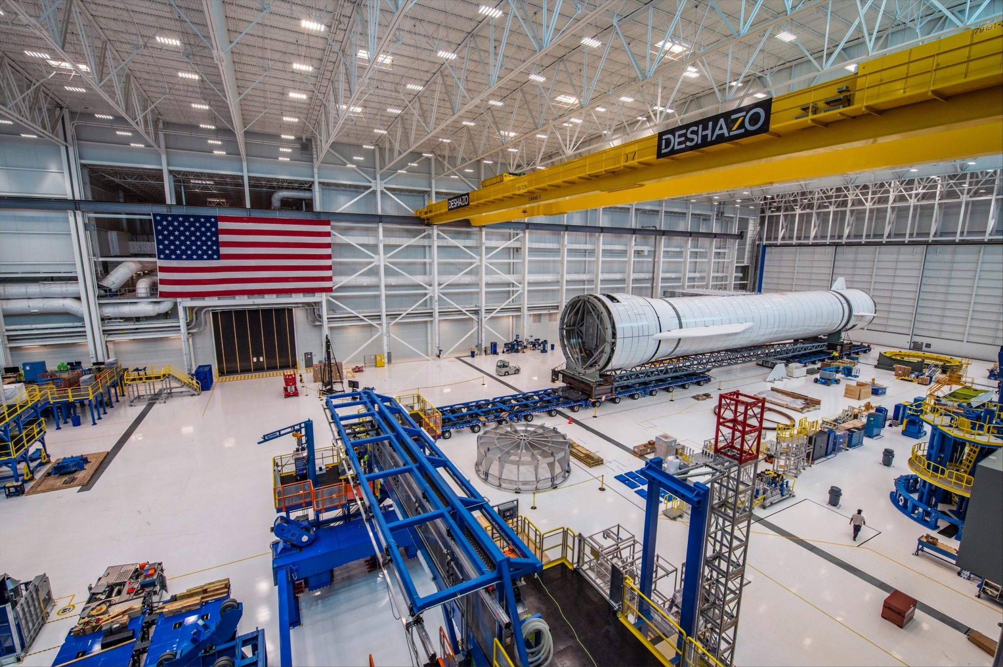 Blue Origin New Glenn Rocket Pathfinder Rolls To Launch Complex 36