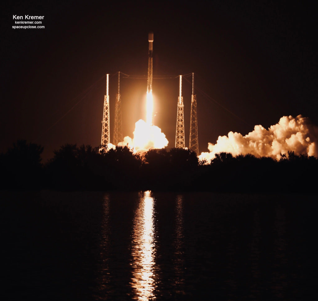 9x Recycled SpaceX Falcon 9 Lifts off with Starlink Satellites Starting ...