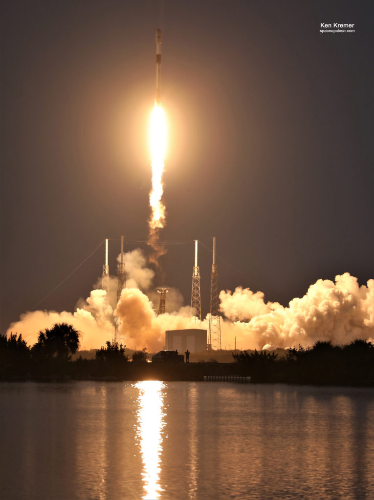 Spectacular SpaceX Sunset Launch of Italian Radar Satellite to Polar ...