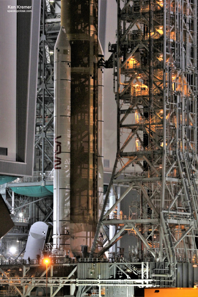 Repaired SLS Moon Rocket Rolls Back to KSC Launch Pad 2nd Time for ...