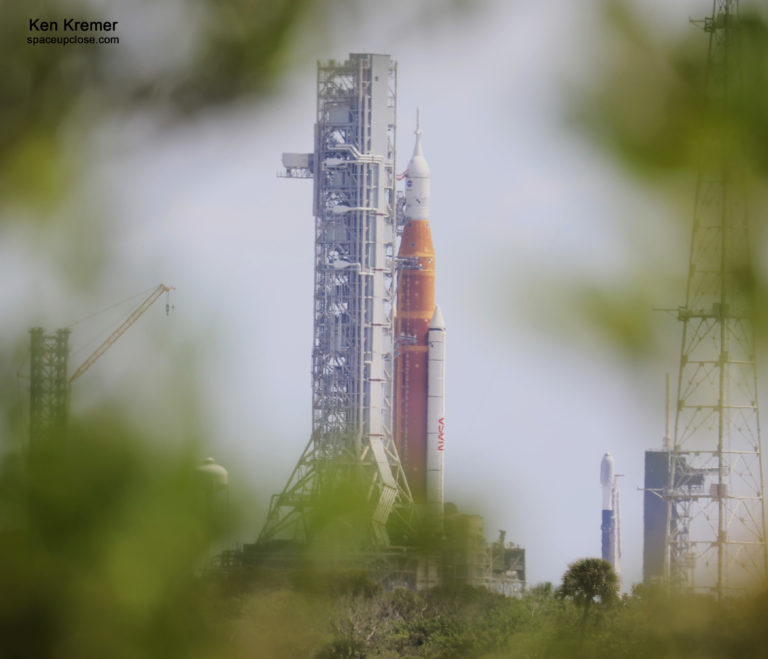 NASA Artemis 1 Moon Rocket and Record Setting SpaceX Falcon 9 Rocket ...