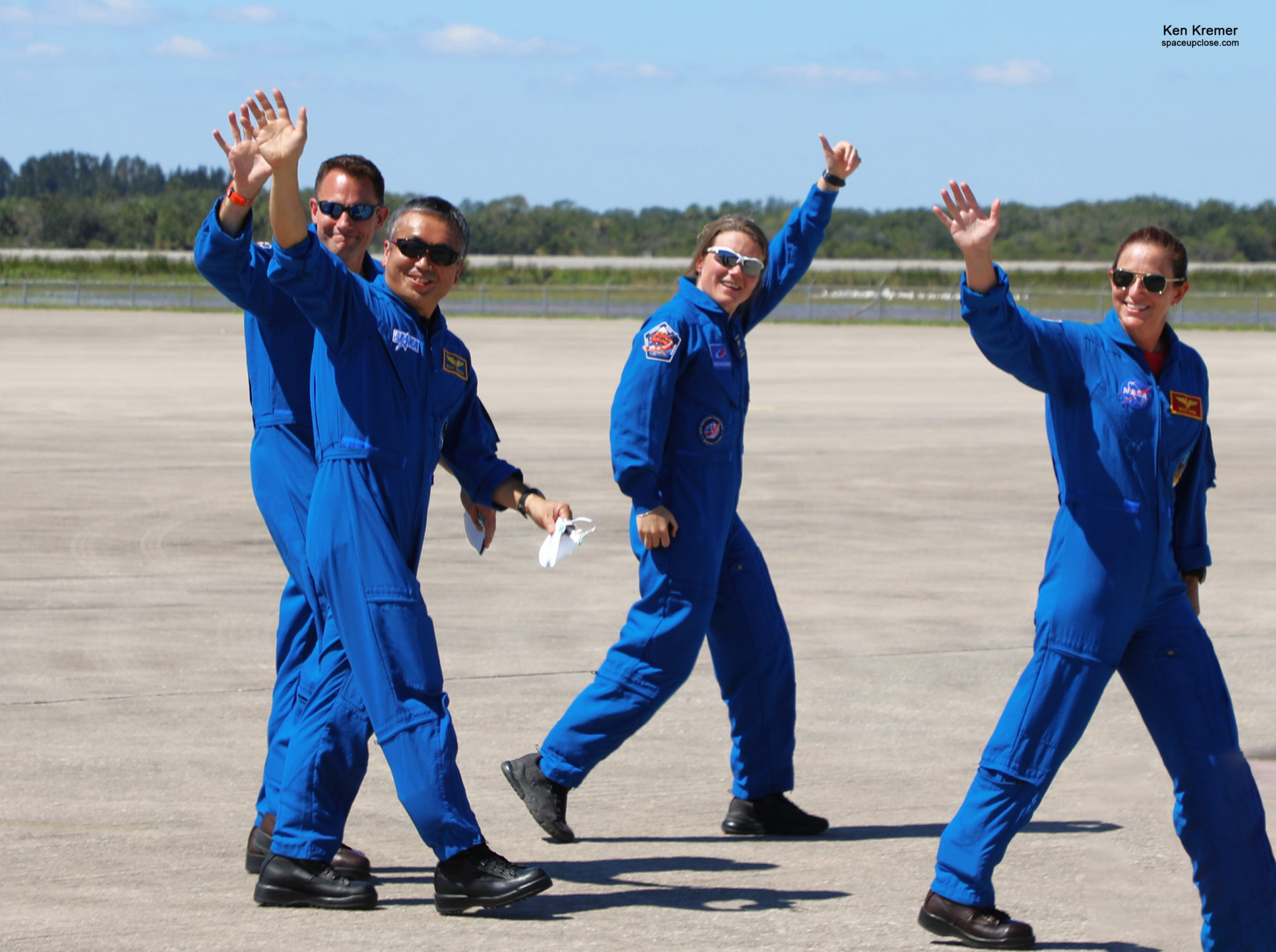 US-Russian-Japanese Crew Blastoff from Florida to Space Station on NASA ...