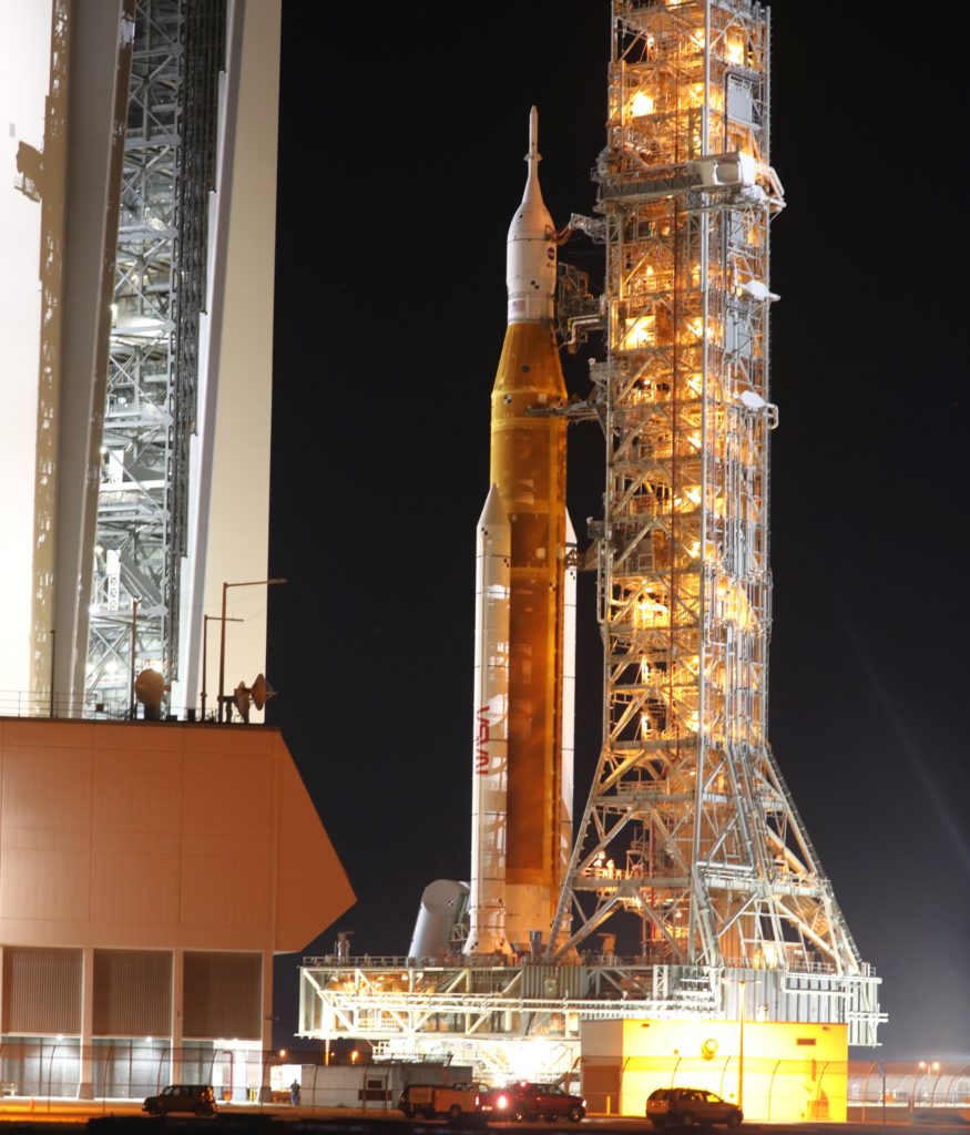 Last Look at NASA Artemis 1 Moon Rocket Before Hurricane Nicole Forced ...