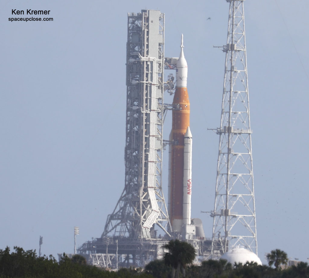 Last Look at NASA Artemis 1 Moon Rocket Before Hurricane Nicole Forced ...