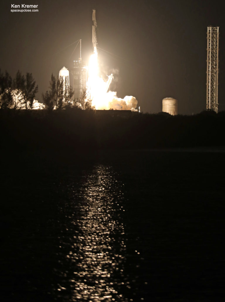 Beautiful Nighttime Liftoff for 27th NASA and SpaceX Dragon Cargo Mission to Space Station ...