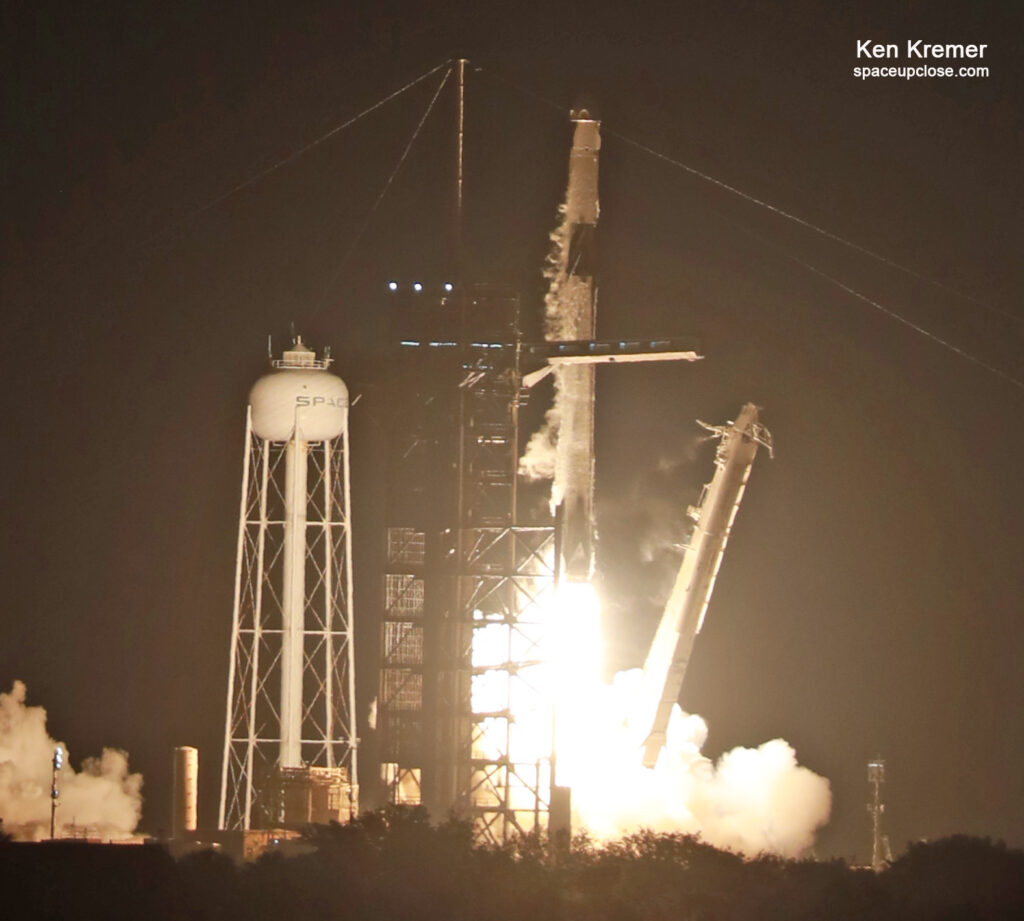 SpaceX Fram2 Commercial Astronaut Quartet Blast off to Polar Orbit ...