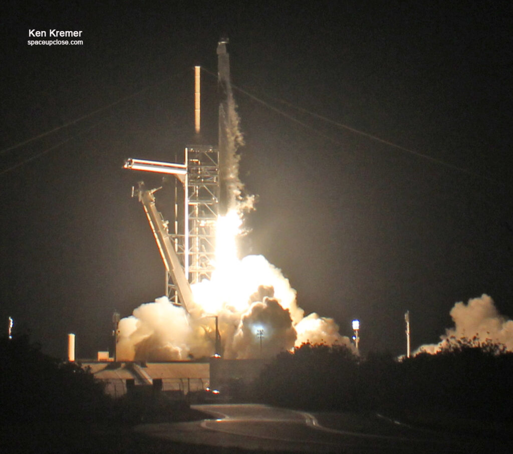 SpaceX Fram2 Commercial Astronaut Quartet Blast off to Polar Orbit ...